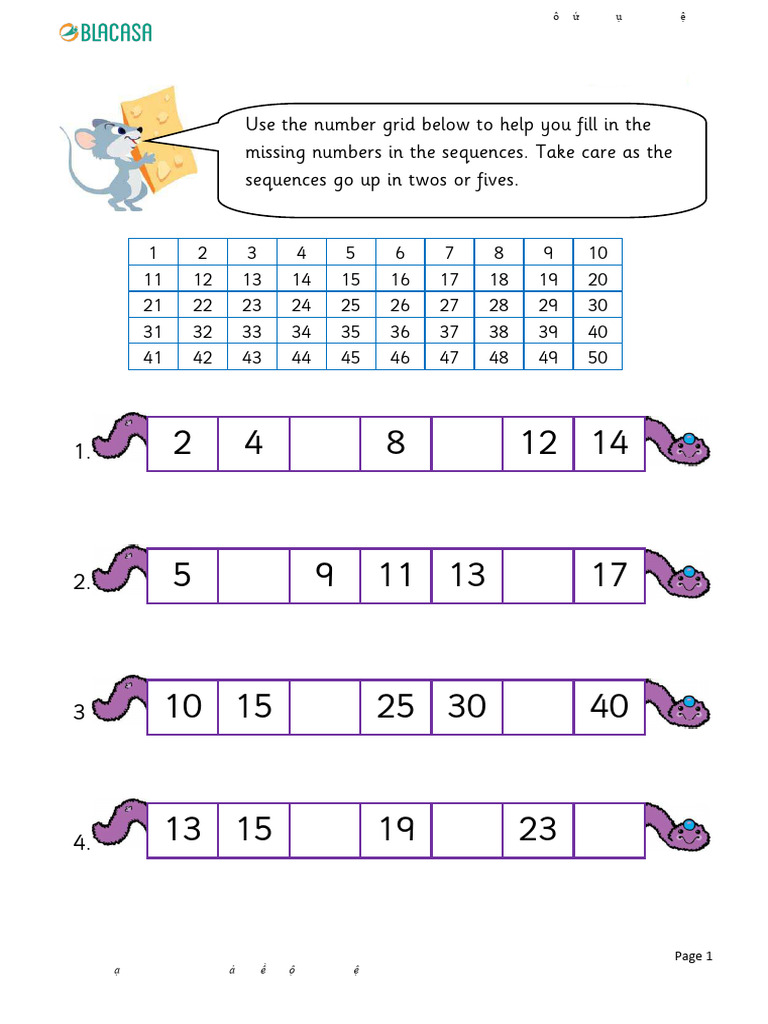 Lesson 21. Missing Numbers in A Sequence | PDF