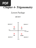 5.4 Using The Cast Rule | PDF | Trigonometric Functions | Euclidean Geometry