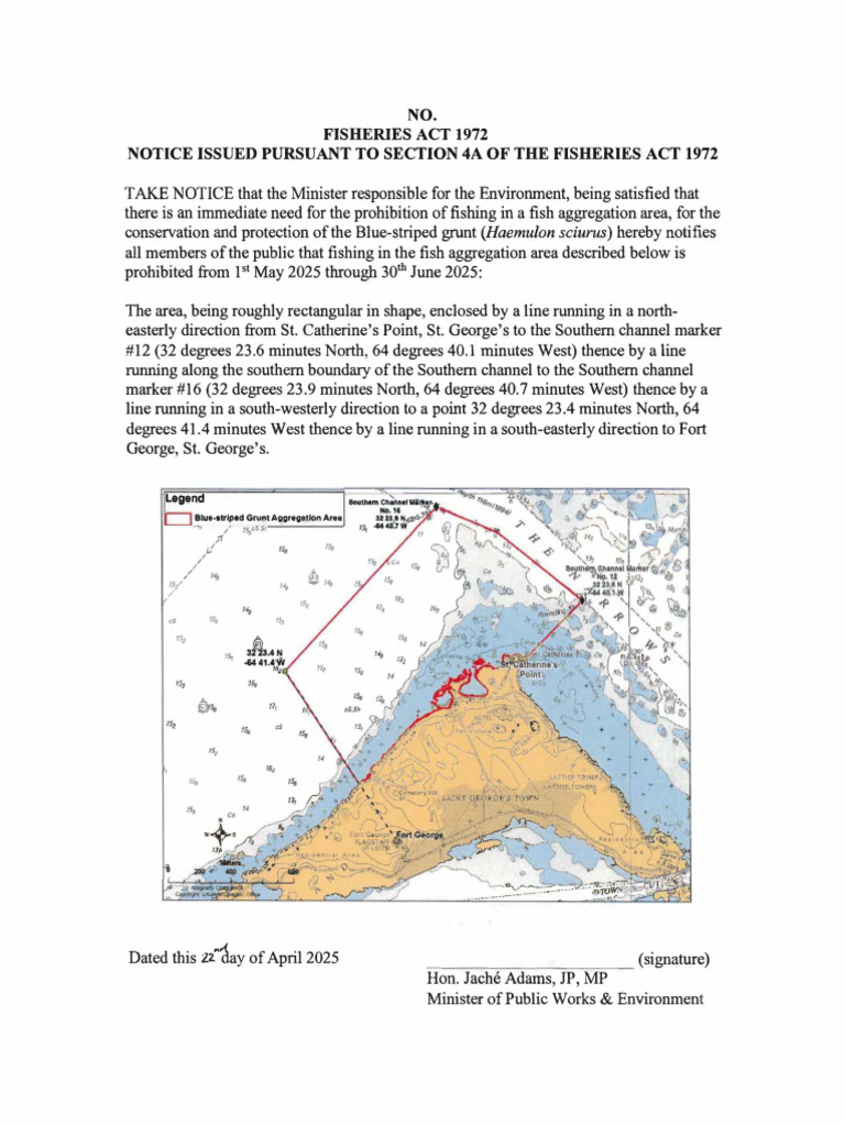 Grunt Ground Closure Notice 2025 Signed by Minister | PDF