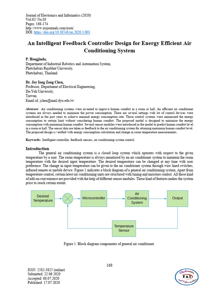 An Intelligent Feedback Controller Design for Ener | PDF | Air ...