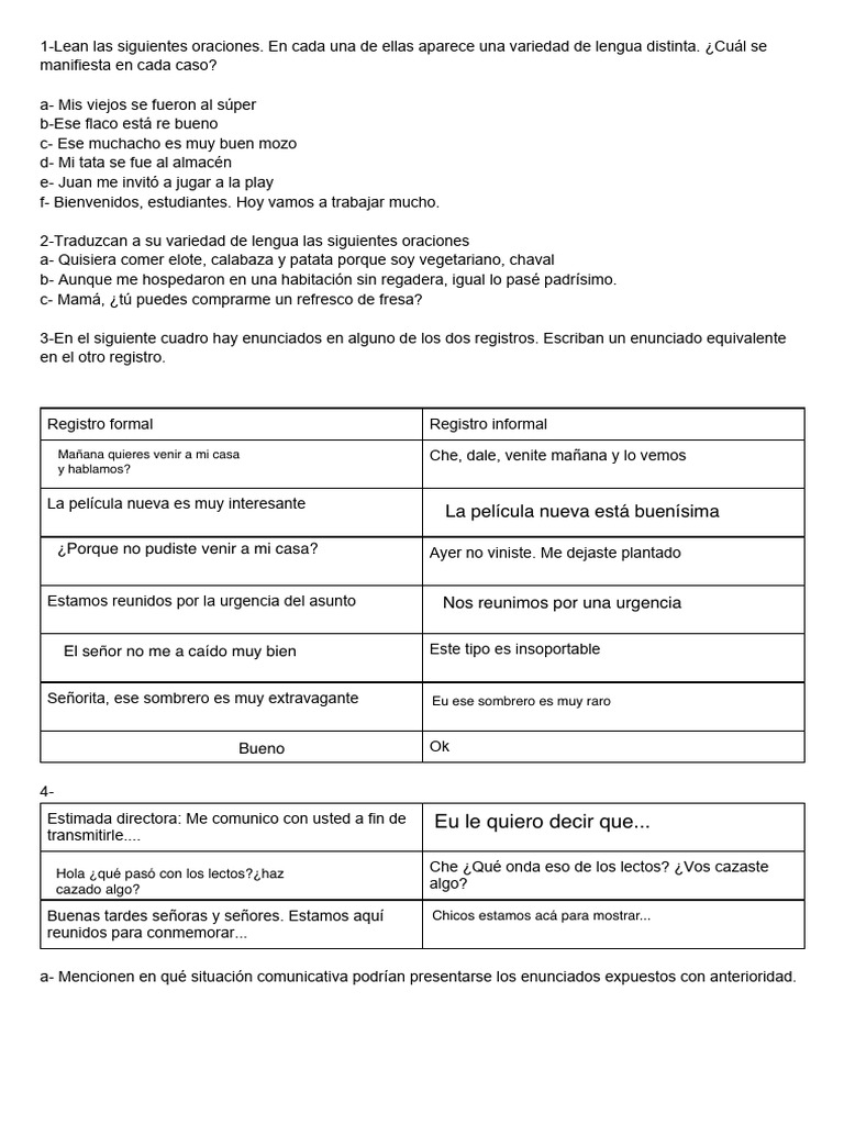 Editado - Ejercicios Lectos | PDF