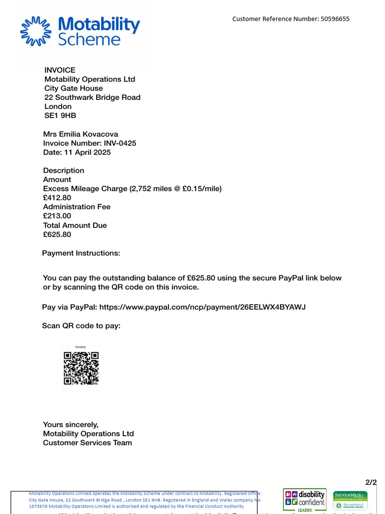 Final Motability Letter 3 | PDF