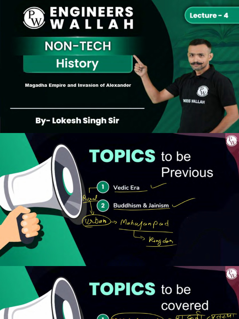 History 04 Magadh Empire and Invasion of Alaxander | PDF