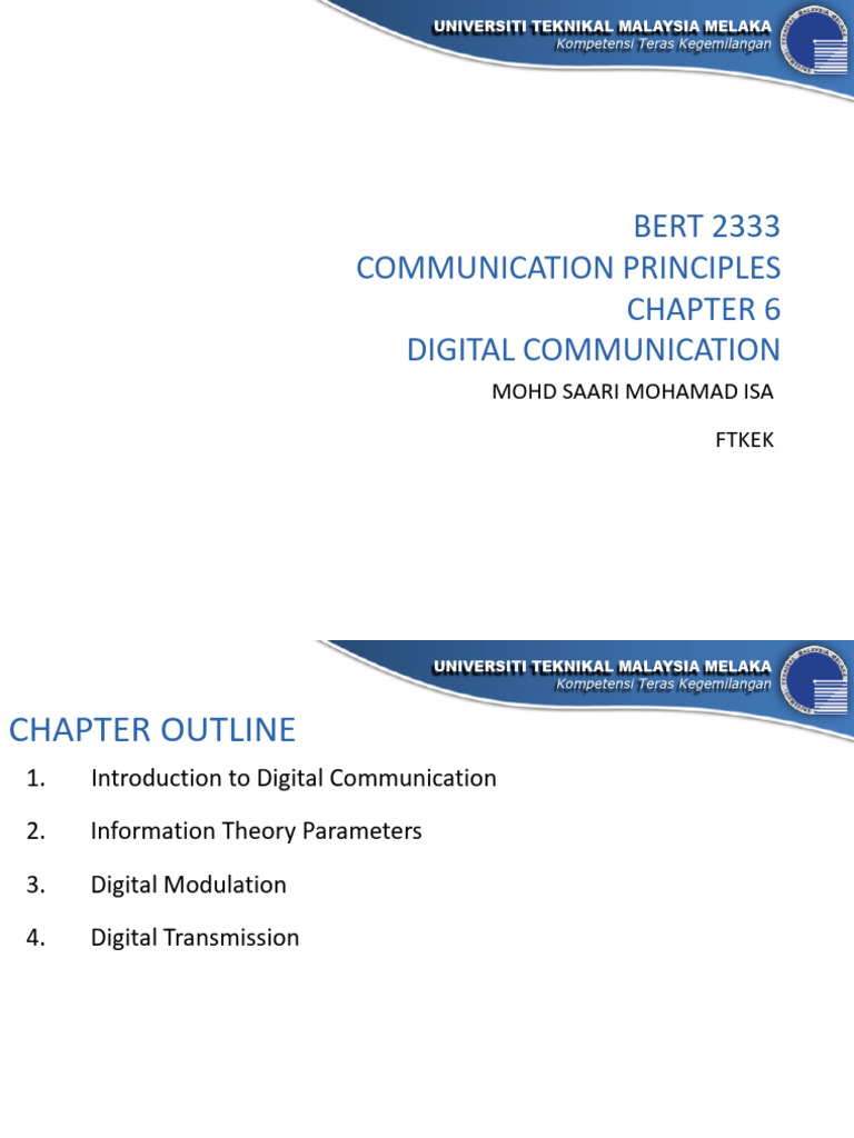 Bert 2333 Chapter 6 Digital Communication | PDF | Modulation | Bit Rate
