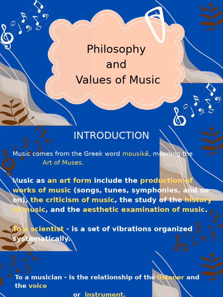 Philosophy and Values of Music | PDF | Pitch (Music) | Emotions