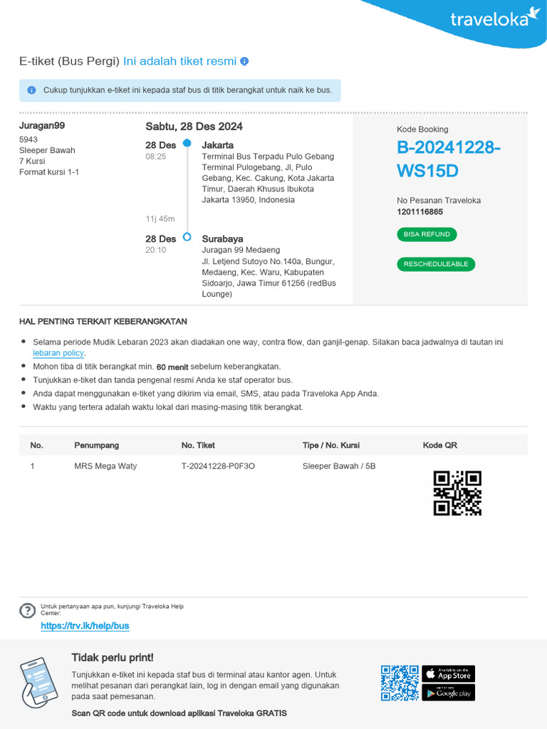 BUS AWAY E-ticket | PDF