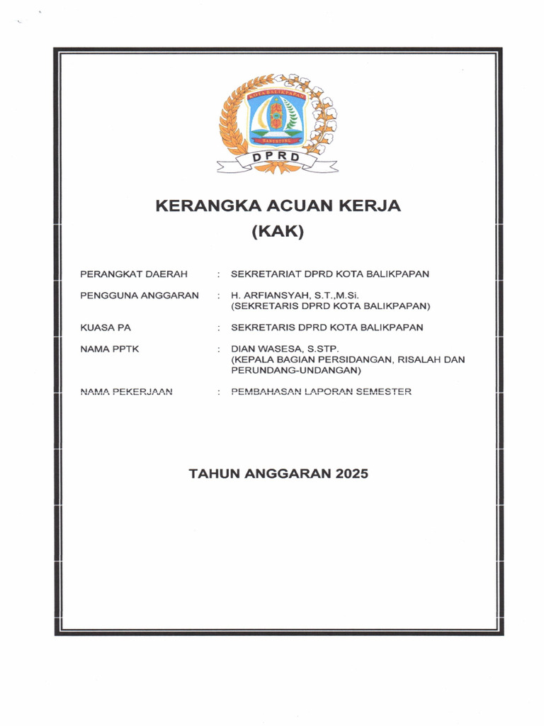 Kak Pembahasan Laporan Semester | PDF