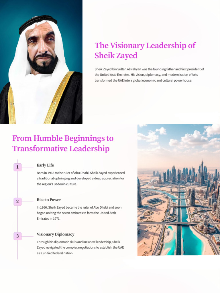 The Visionary Leadership of Sheik Zayed | PDF | United Arab Emirates ...