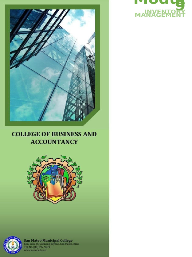 CBMEOM - MODULE 9 Inventory Management | PDF | Inventory | Business