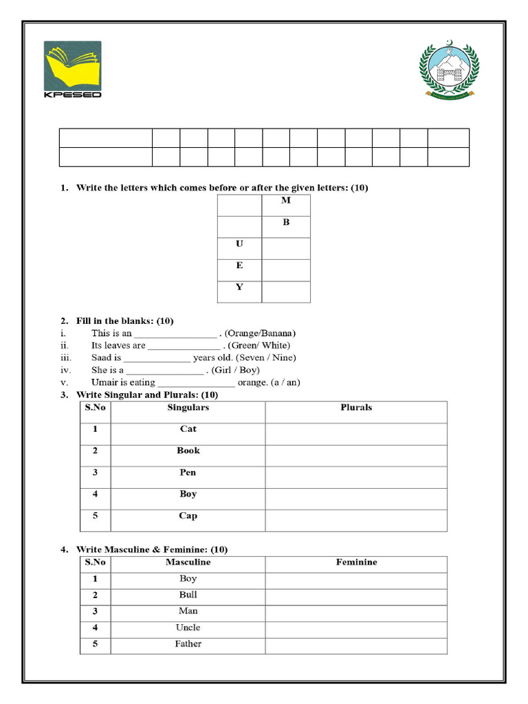 One Class Final Exams 2025 | PDF