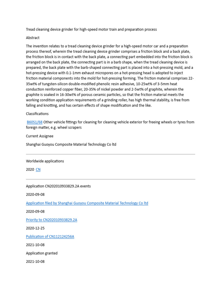 Tread Cleaning Device Grinder For High | PDF | Mill (Grinding) | Graphite