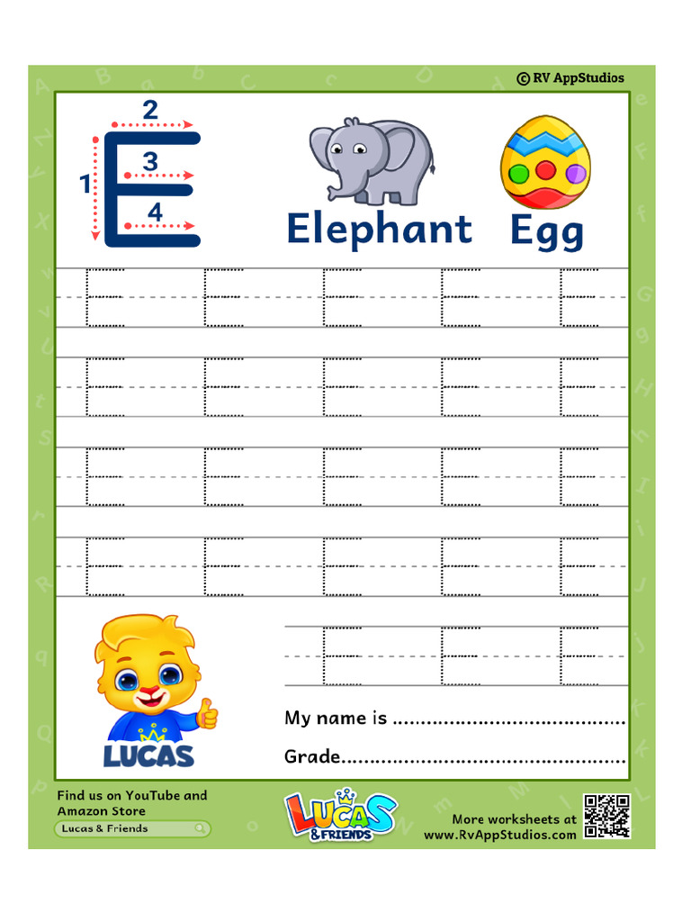 E Kids Worksheet Alphabet | PDF