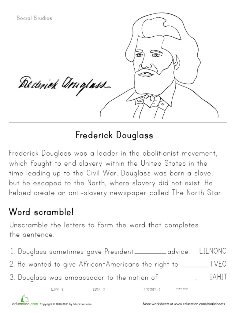 Historical Heroes Frederick Douglass | PDF