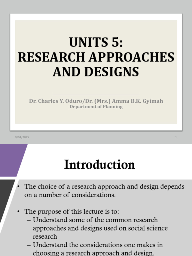 Unit 5 Research Philosophy, Approach & Design | PDF | Quantitative Research | Qualitative Research