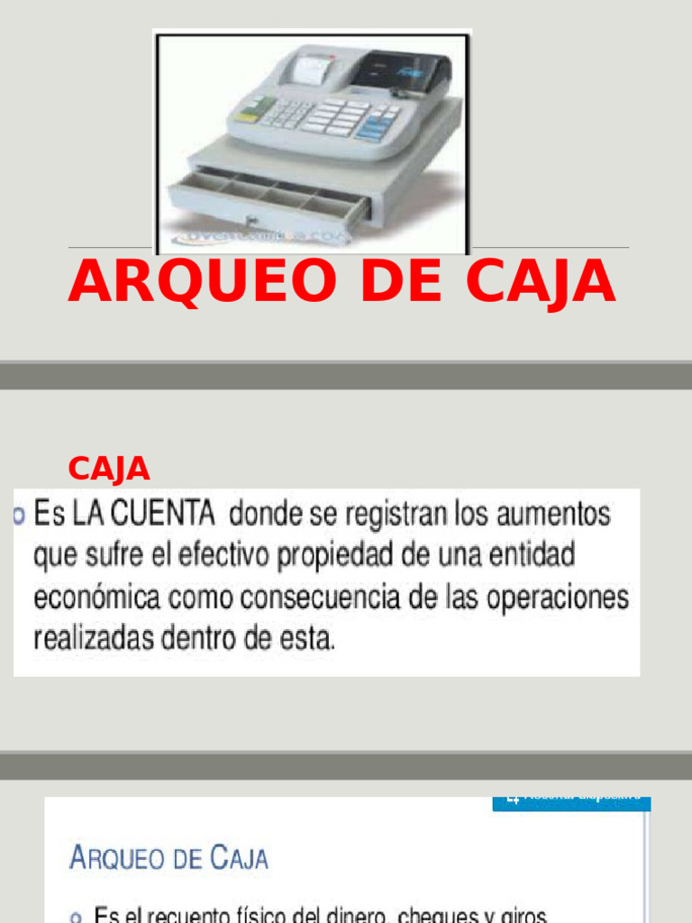 Guía Completa de Arqueo y Caja Chica | PDF | Bancos | Cheque