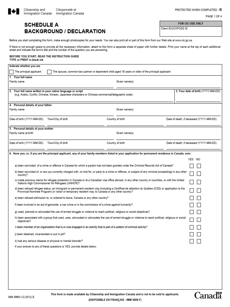 CHIRAGKUMAR Schedule A Background Declaration Form | PDF | Crimes ...