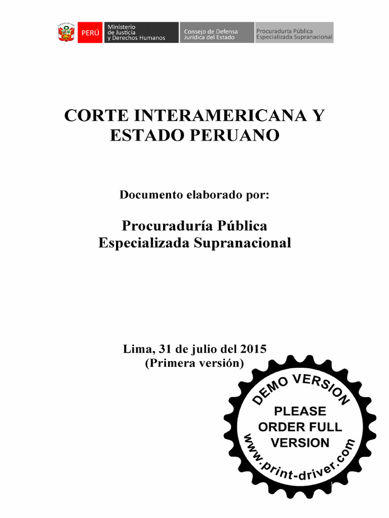 01 - Corte IDH y Estado Peruano | PDF