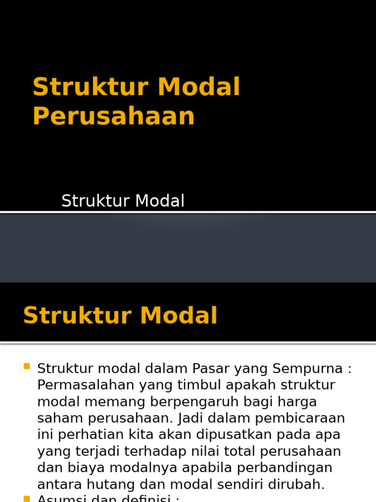 Struktur Modal RR-1 | PDF