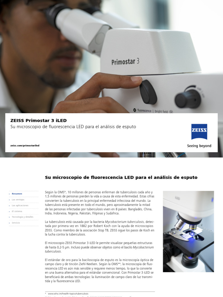 ES - Product Info - Primostar 3 iLED | PDF | Tuberculosis | Mycobacterium