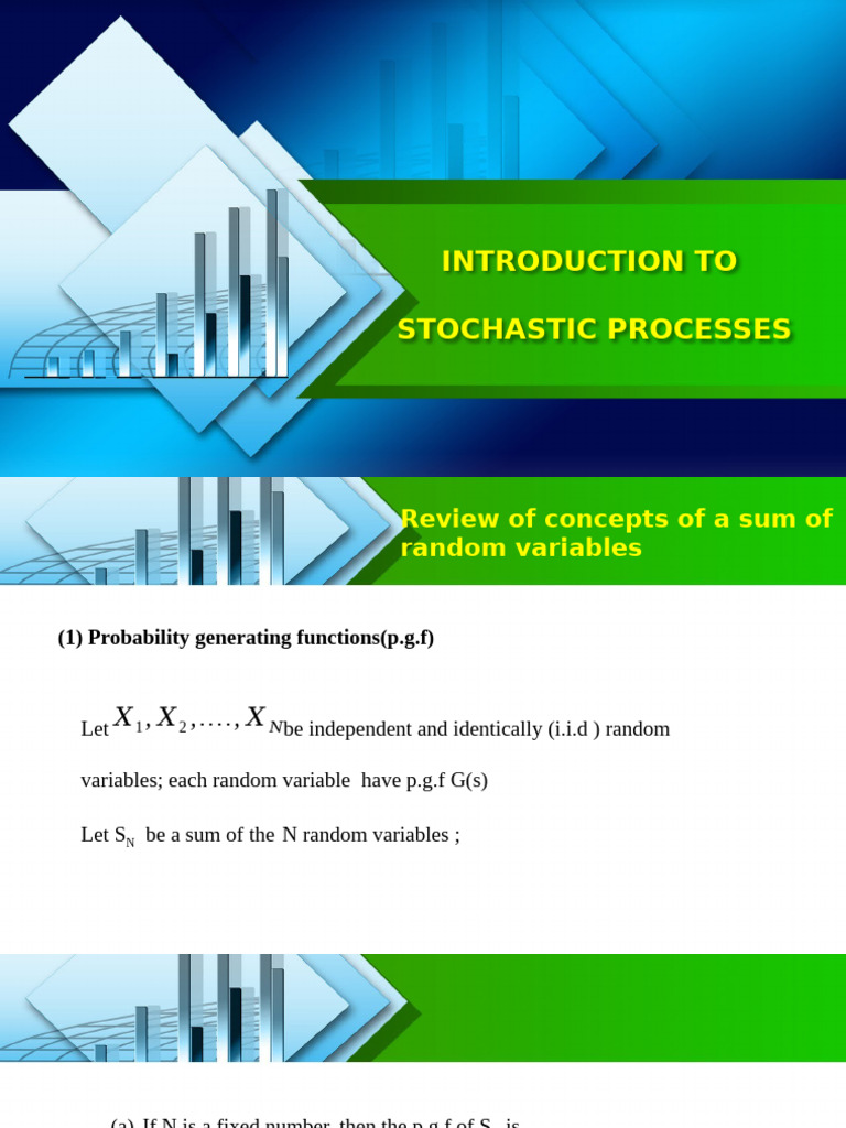 INTRODUCTION TO STOCHASTIC PROCESSES | PDF | Probability Distribution | Random Variable