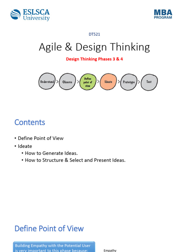 03 Design Thinking Phases 3-4 | PDF | Brainstorming | Design Thinking