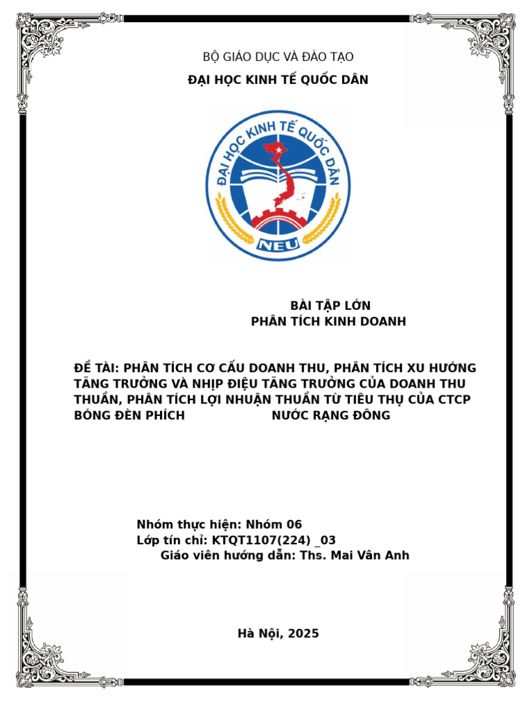 PTKD - Nhóm 6 | PDF