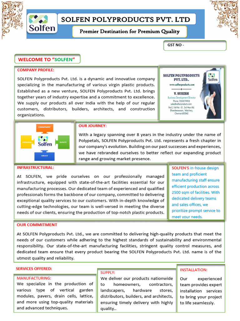 Soflen Polyproducts - Brochure 2024.. | PDF | Drainage | Building ...