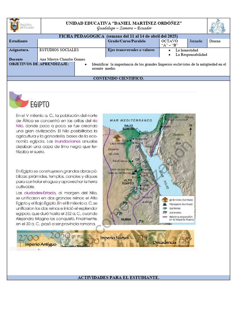 Ficha de Eess Octavo | PDF