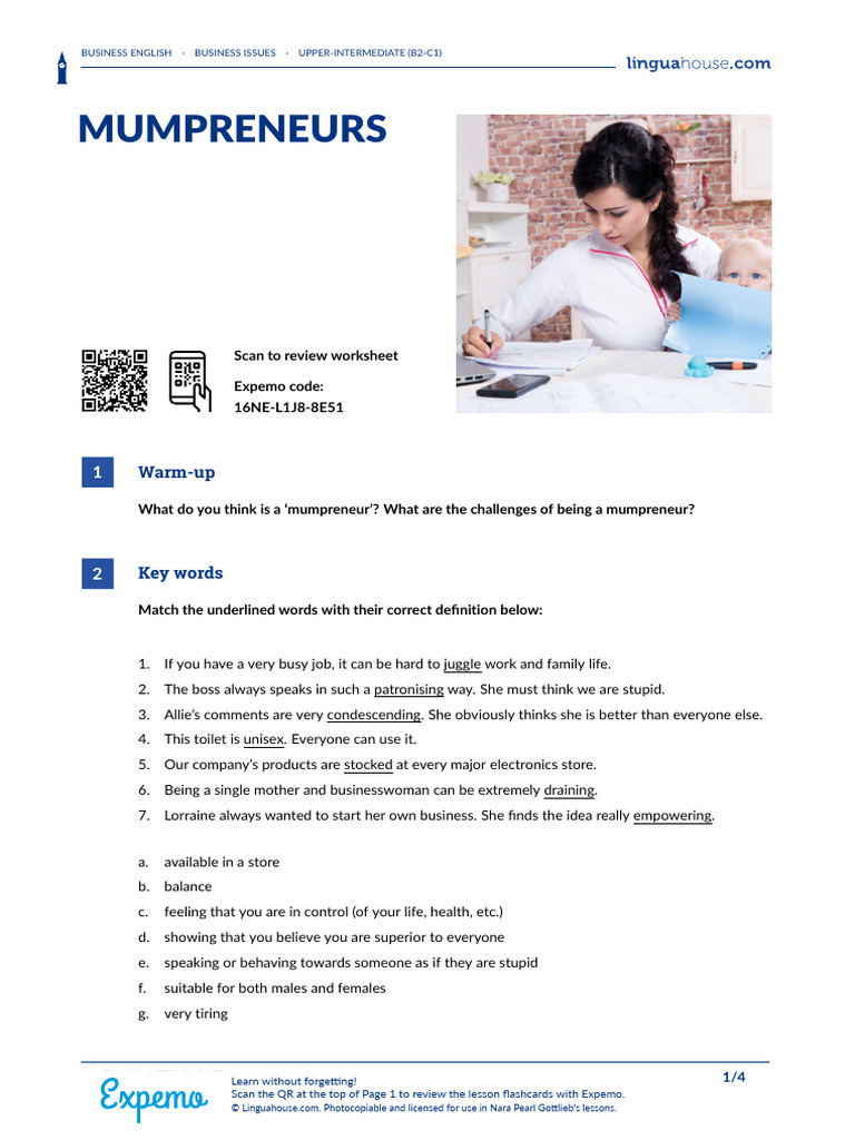 Mumpreneurs British English Student Ver2 | PDF