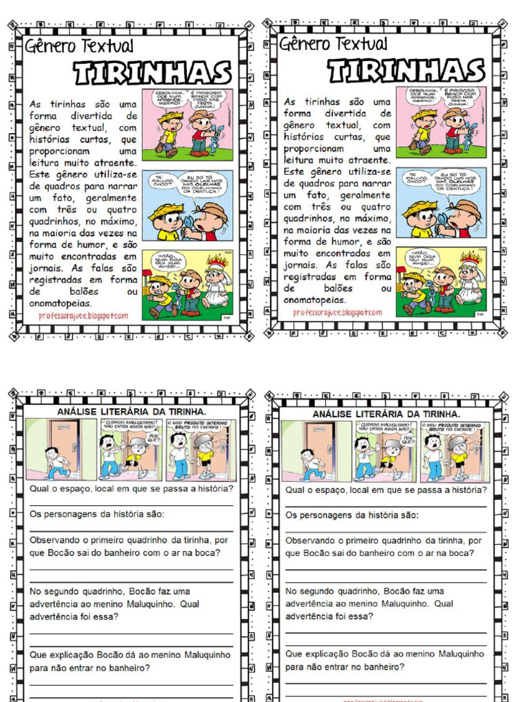 Gênero Textual Tirinha | PDF