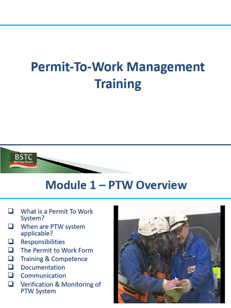 Permit To Work System Management | PDF | Safety | Occupational Safety ...