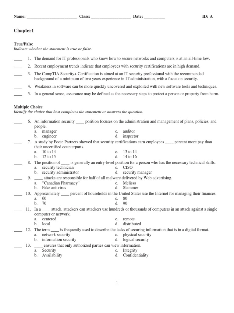 Chapter 1 | PDF | Threat (Computer) | Vulnerability (Computing)