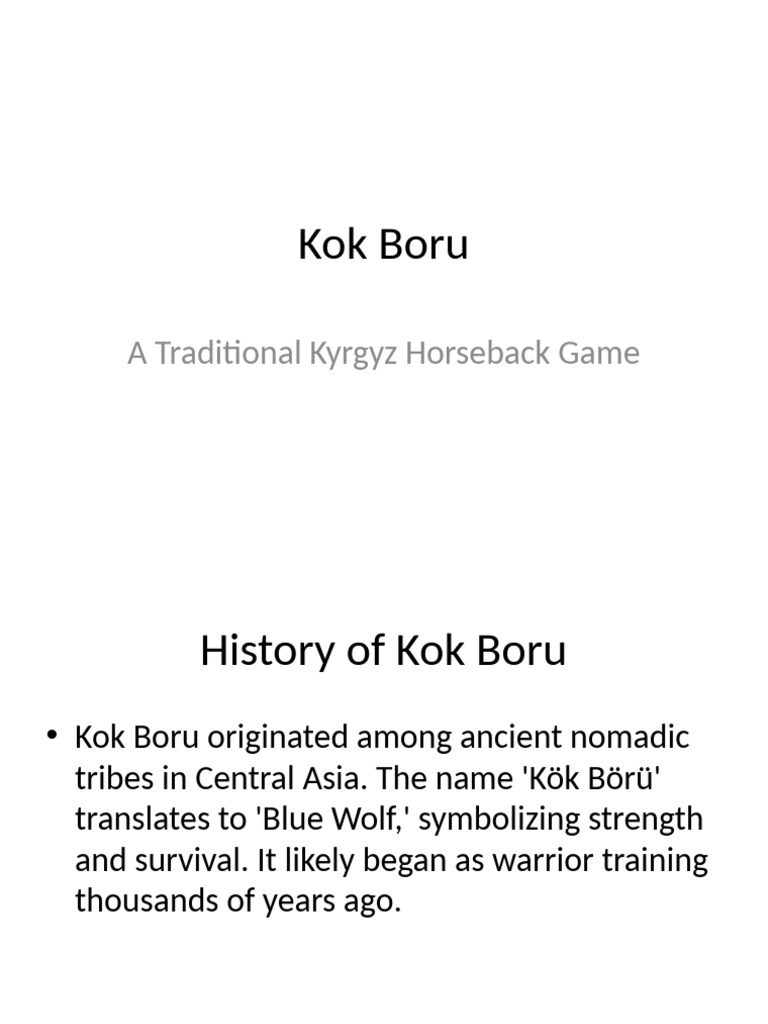 Kok Boru: Kyrgyz Horseback Tradition | PDF