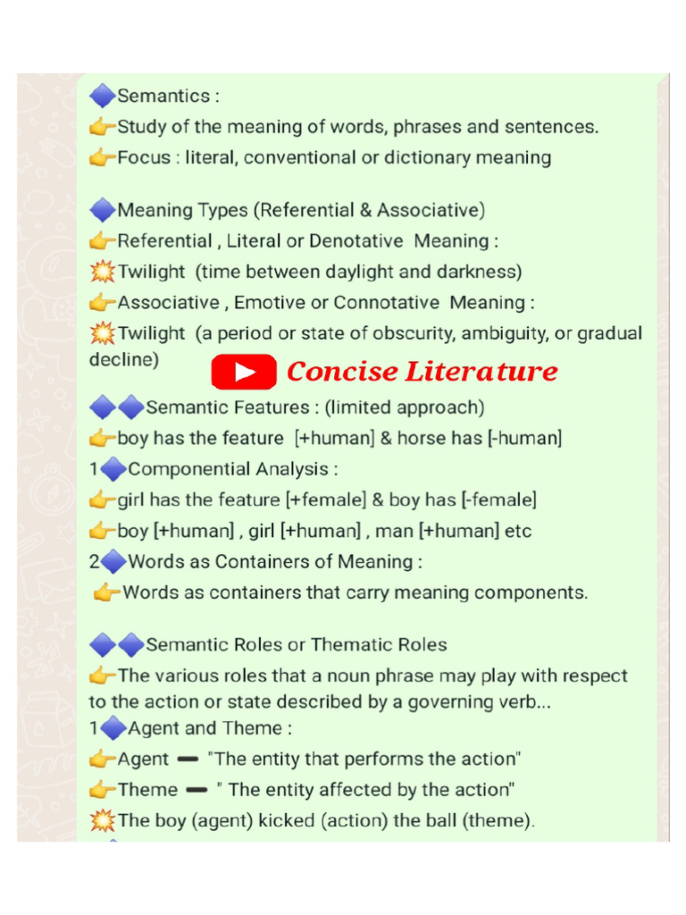 Linguistics 5 Semantics and Pragmatics | PDF
