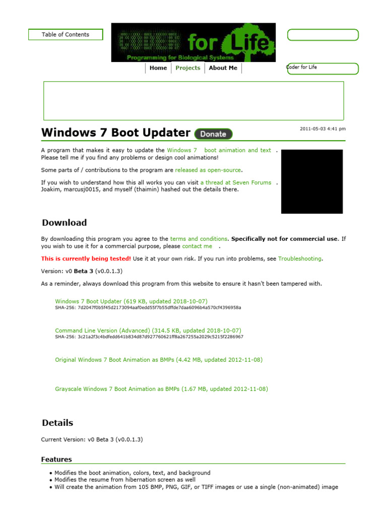 Coder For Life - Project - Windows 7 Boot Updater | PDF | Microsoft Windows | Computing