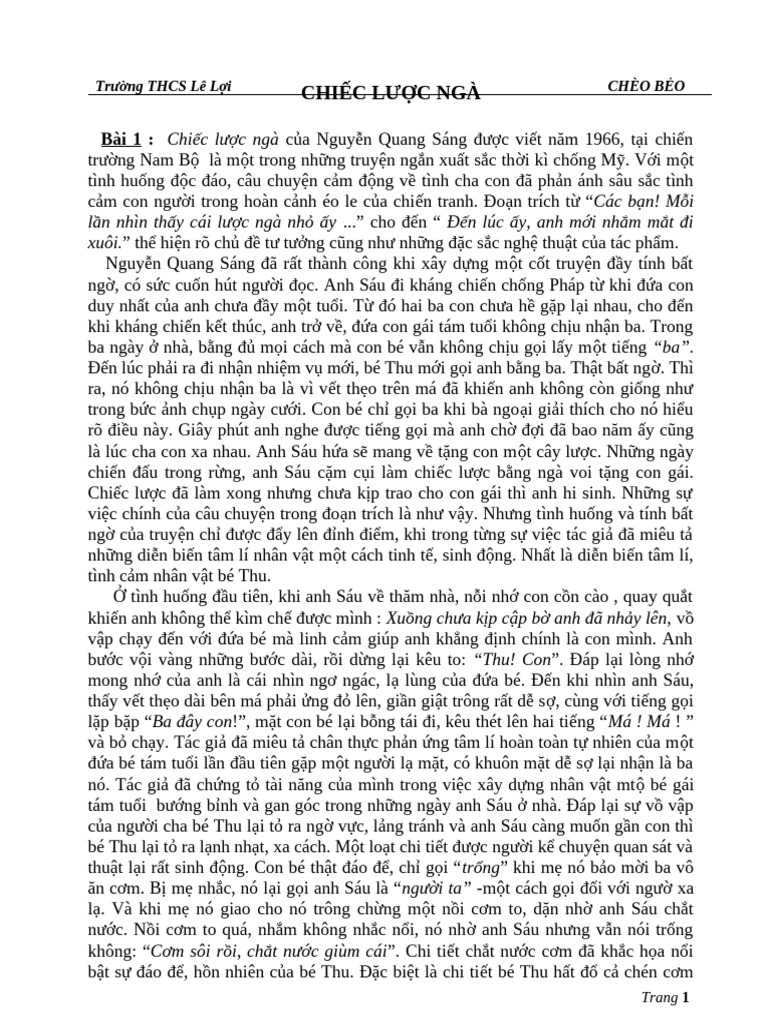 Chiec Luoc Nga | PDF