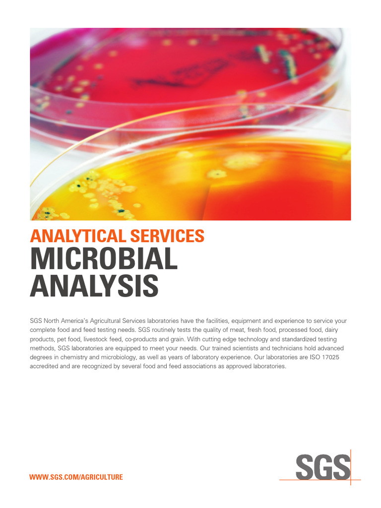 SGS Agri Food Testing Services | PDF | Escherichia Coli | Polymerase ...