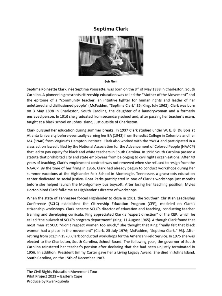 Civil Rights Movement Leaders | PDF | Student Nonviolent Coordinating ...