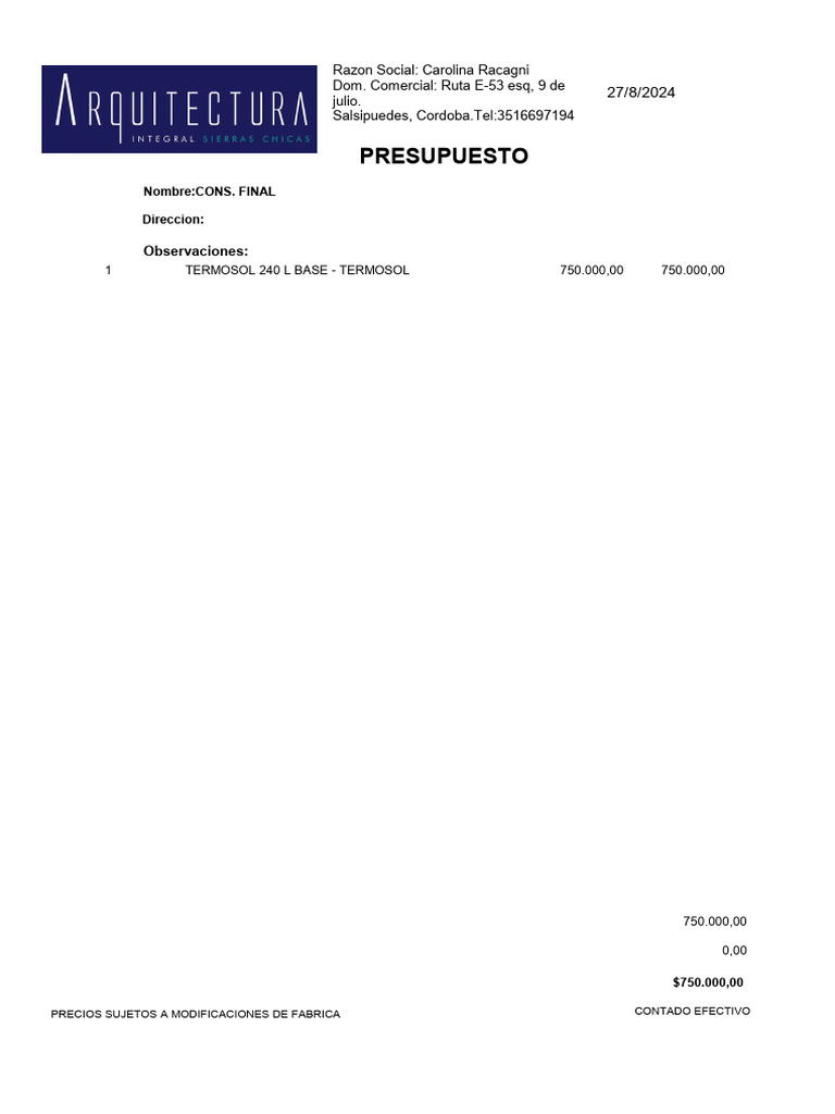 Termosol 240 L Base | PDF