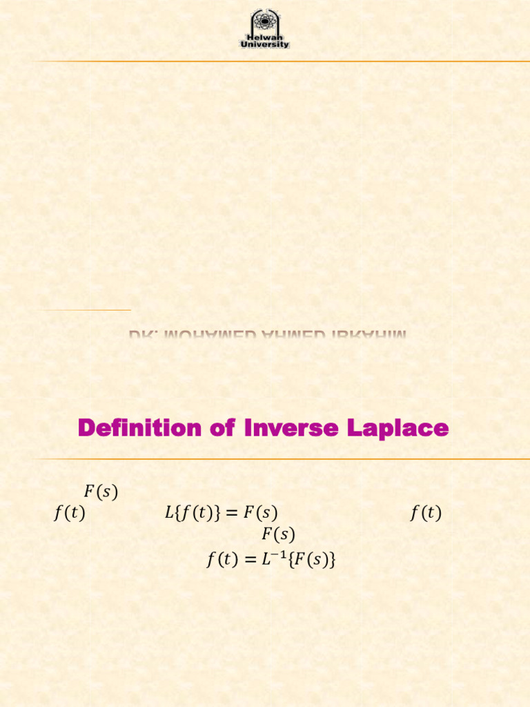 Topic#7 Inverse Laplace Transform | PDF | Laplace Transform ...