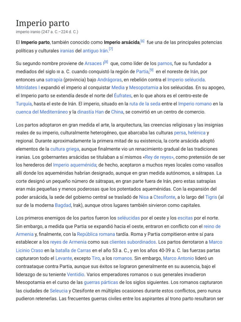 Imperio Parto: Historia y Expansión | PDF | Pueblos antiguos