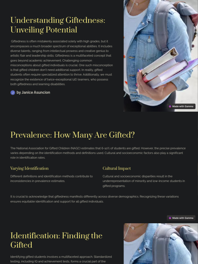 Understanding Giftedness Unveiling Potential | PDF