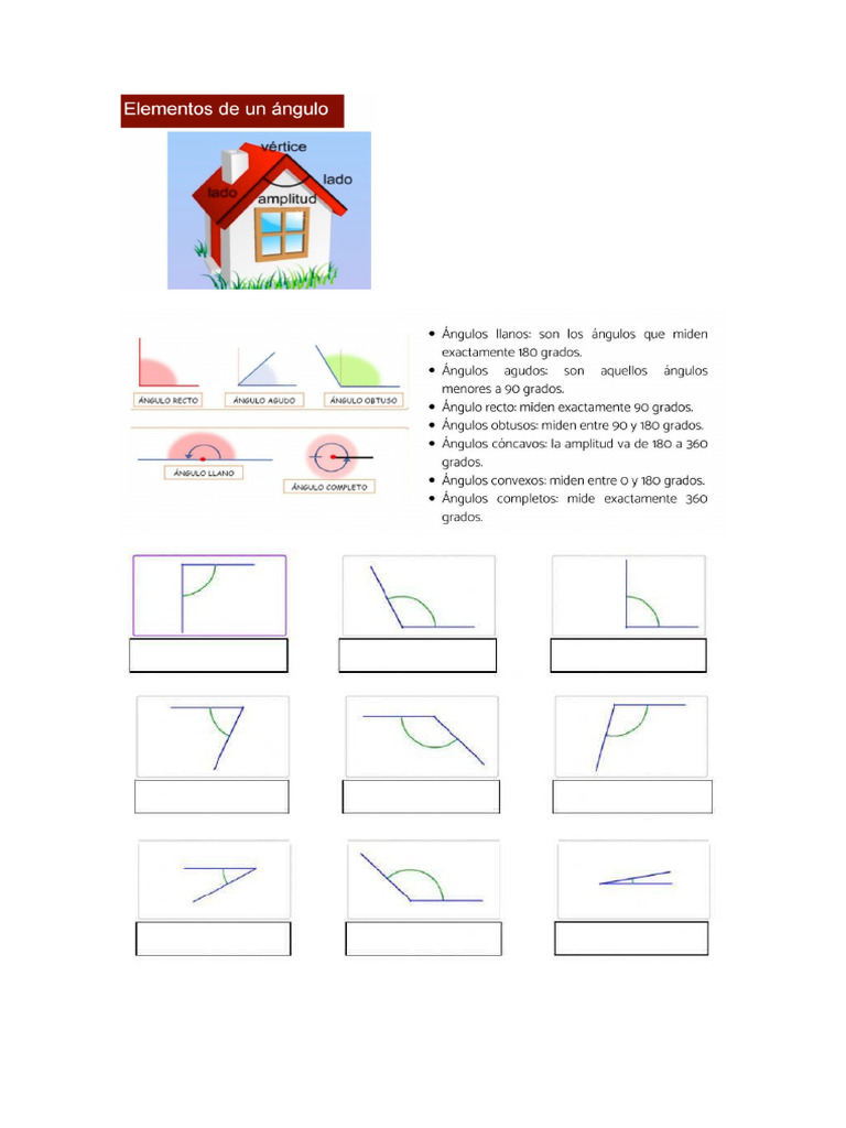 Actividades Angulos para Imprimir | PDF