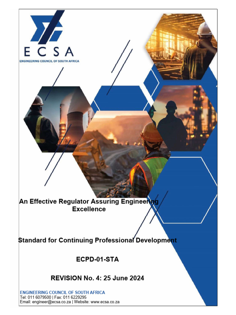 ECSA Continuing Professional Development Standards | PDF | Professional ...