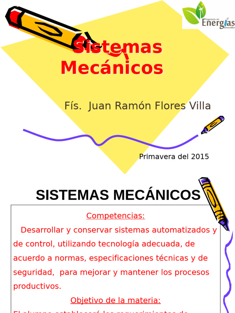 Sistemas Mecanicos | PDF | Tornillo | Engranaje