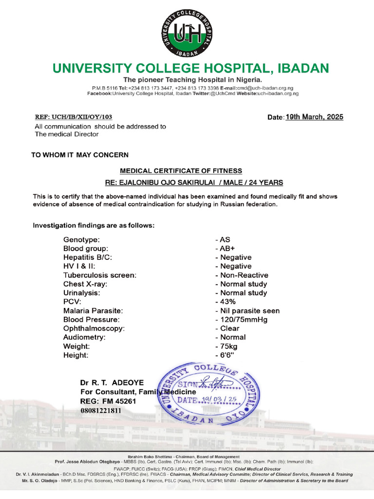 Ejalonibu Fitness Certificate-1 | PDF