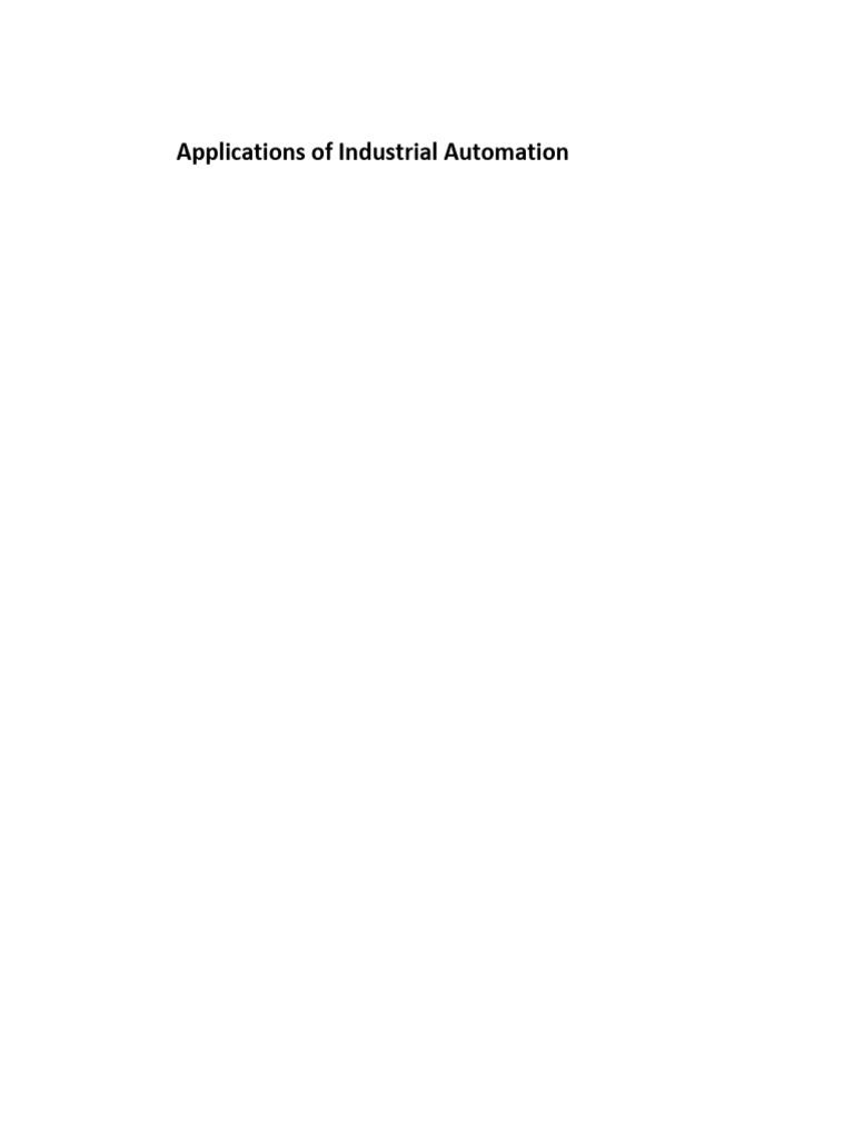 Unit-5 Applications of Industrial Automation | PDF | Automation | Robotics