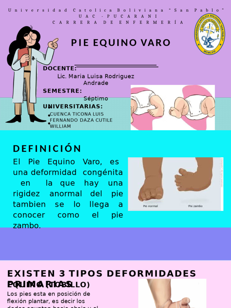Pie Equino Varo | PDF | Pie | Sistema musculoesquelético