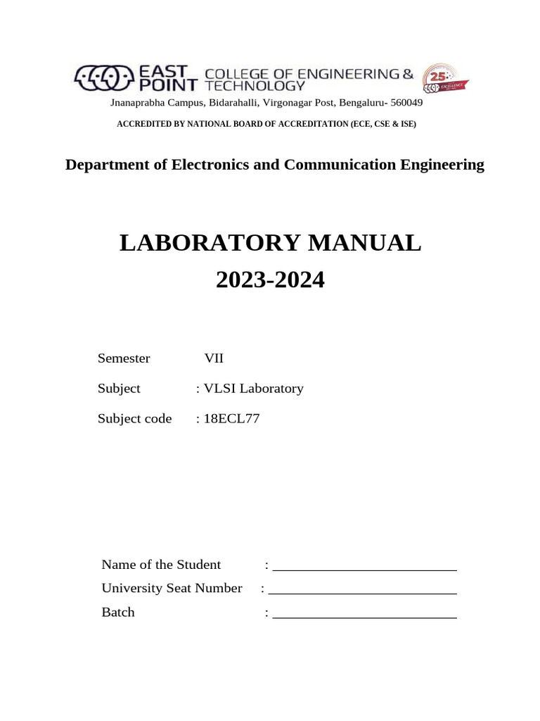 22Scheme_VLSI Lab Manual | PDF | Hardware Description Language | Logic Gate