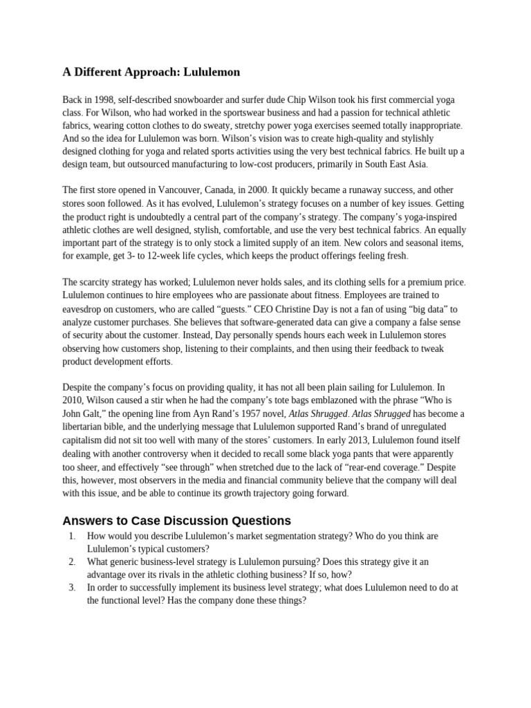 Make Up Assignment Case Study - Chapter 5 Business Level Strategies | PDF